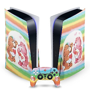 Head Case Designs Officially Licensed Care Bears Rainbow Classic Vinyl Faceplate Sticker Gaming Skin Decal Cover Compatible With Sony PlayStation 5 PS5 Disc Edition Console & DualSense Controller
