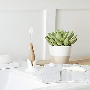 RADIUS Toothbrush Source Floss Brush BPA Free & ADA Accepted Improve Gum Health & Reduce Gum Issues - Super Soft - Wood - Pack of 1