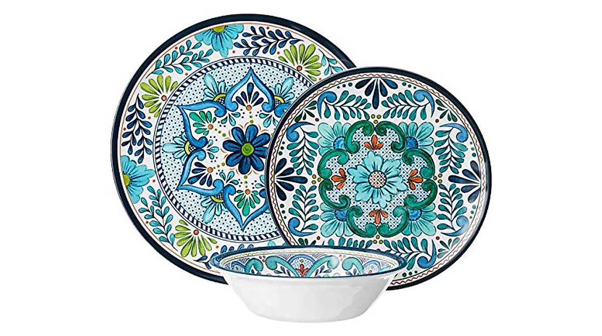 Certified International Talavera Melamine 12-Piece Dinnerware Set for 4
