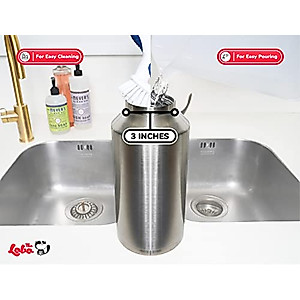 64 OZ Tritan BPA-Free Lid Stainless-Steel Insulated Metal Water Bottle Thermos | 24 HR Temperature Retention Hot And Cold | Portable For Outdoor Travel | Leakproof Coffee Carafe Container | The Lobo