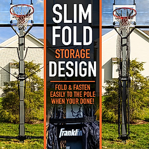 Franklin Sports Defender Net Pro – 10ft. x 8ft. Rebounder – Easily Fold and Quick Install – Defensive Net System, Black