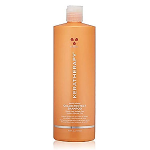 KERATHERAPY Keratin Infused Color Protect Shampoo, 33.8 fl. oz., 1000 ml - Gluten Free Color Protecting Shampoo for Color Treated Hair with Kerabond Technology, Red Raspberry Oil, Omega 3 & 6
