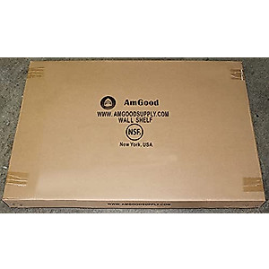 AmGood 12" Width x 72" Length | Stainless Steel Wall Shelf | Square Edge | Metal Shelving | Heavy Duty | Commercial Grade | Wall Mount | NSF Certified