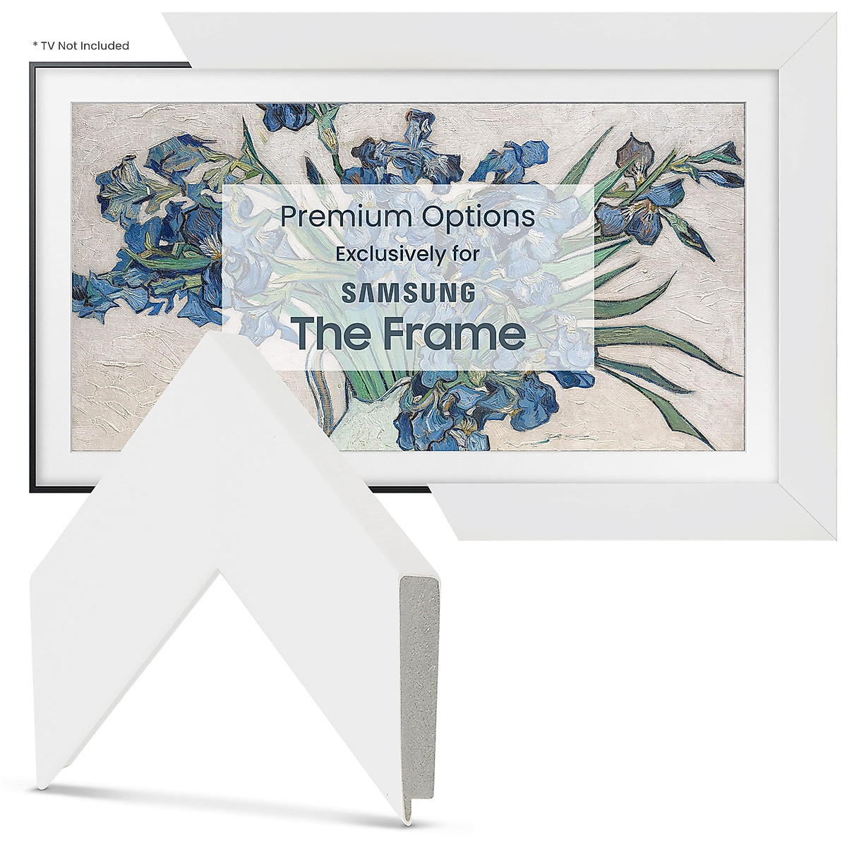 Frame My TV Deco TV Frames - Gloss White Smart Frame Compatible ONLY with Samsung The Frame TV (32", Fits 2021-2024 Frame TV)
