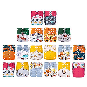 KaWaii Baby 18 One Size Cloth Diaper Shells, Adjustable Washable Reusable Waterproof Pocket Diaper Shells use with One Size Cloth Diapers 8-36 lbs
