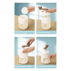 TrendySupply Snow Cone Machine, Table-Top Slushie Maker, Ice Shaver, Premium Ice Crusher for Margaritas, Slushy, Cocktail, Home with 1 Reusable Ice Cup