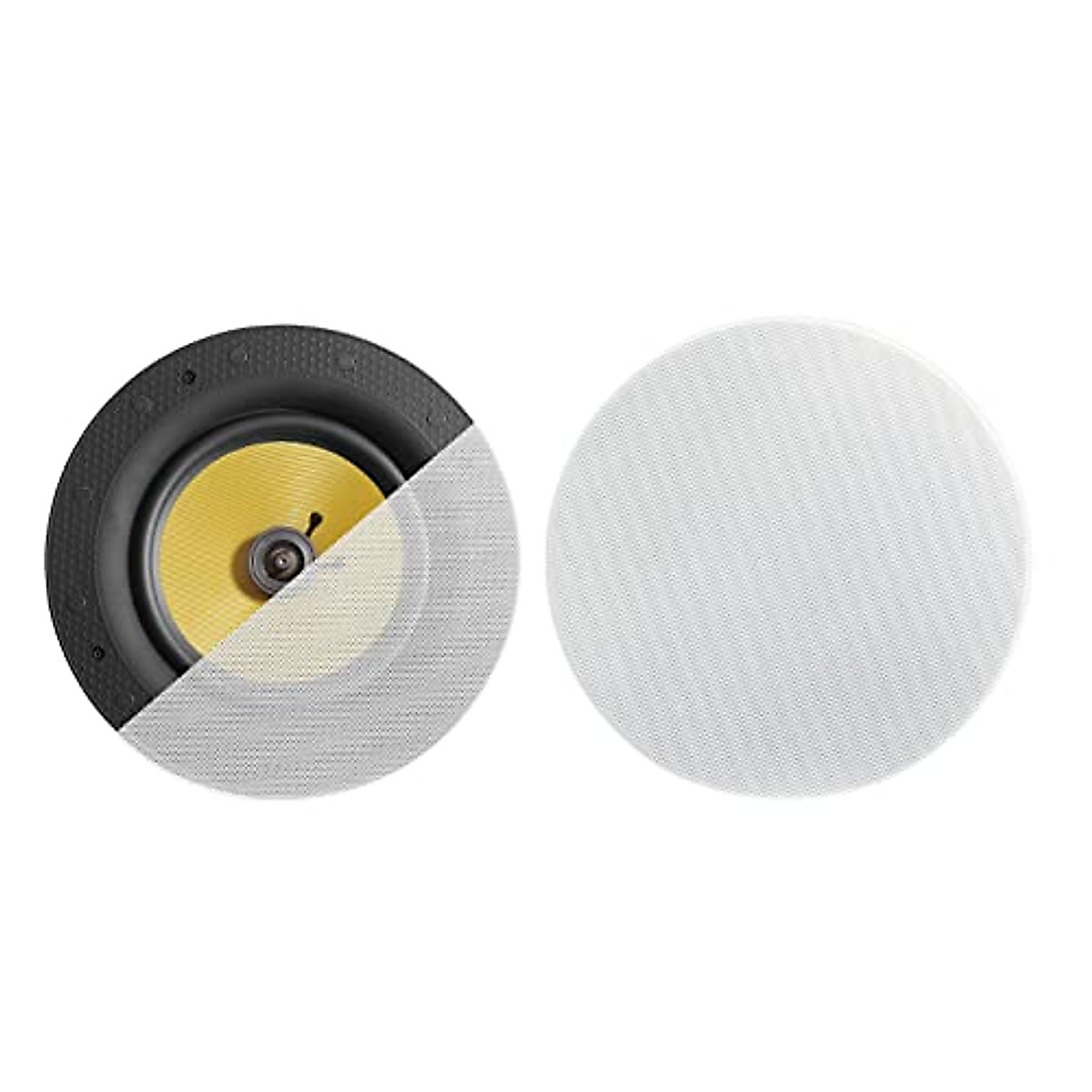 ynVISION.DESIGN 8 inch in-Ceiling Speakers w/Pivoting Tweeter | 2 Speakers | 160 Watts Each | Compatible with Sonos Amp, Yamaha, Marantz, Denon Avr and More