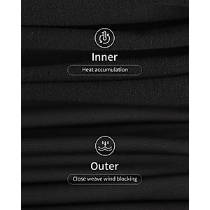 WEERTI Thermal Underwear for Women Long Johns Women with Fleece Lined, Base Layer Women Cold Weather Top Bottom（Black M）