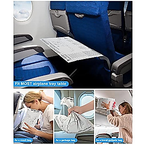 Airplane Travel Essentials Tray Table Cover, 10 Pack Disposable Placemats Provide Safe Fresh Table Surface, Travel Accessories Must Haves for Kids Baby, Toddlers, Women