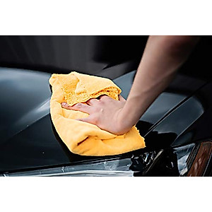 Maxshine 380GSM 5pcs Professional Zero Crazy Edgeless Microfiber Towel Set (Yellow, 16"x24")