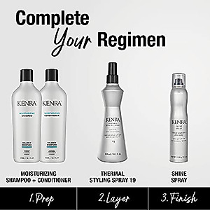 Kenra Thermal Styling Spray 19 | Heat Protection Spray | Firm Hold Heat-Activated Spray | Tames Frizz, Flyaways & Adds Shine | All Hair Types | 10 fl. Oz