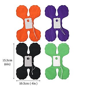 Black-Purple Orange Green Halloween Party-Decorations - 157Ft Four-Leaf Clover Streamers Garland Hanging Banner,Birthday Wedding Baby Bridal Shower Decor Hugtmr