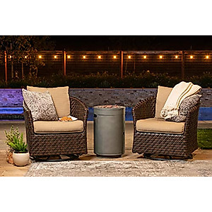 Bond Manufacturing 52095 Acero 16" Round 30,000 BTU Gas Fire Column, Gray