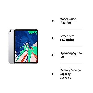Apple iPad Pro 2018 (11-inch, Wi-Fi, 256GB) - Silver (Renewed)
