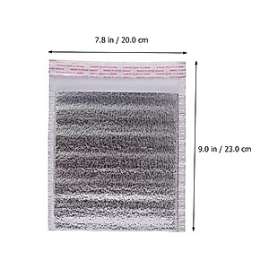 YARNOW 20Pcs Thermal Box Liners Metalized Reusable Insulation Bags Lunch Food Shopping Bag for Shipping Cold Hot Cooler Grocery Delivery, 23X20CM