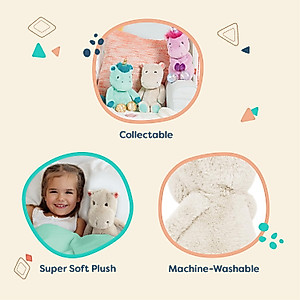 B. toys- B. softies- 12" Plush Hippo- Stuffed Animal – Soft & Gray Hippopotamus Toy – Washable Toys for Baby, Toddler, Kids- Happyhues- Garry Grey Hippo– 0 Months, Gray,grey