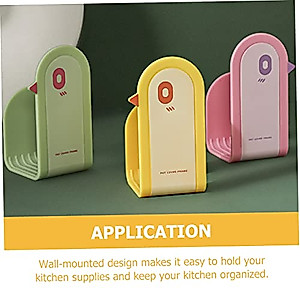 Zerodeko 3 Pairs Nailless Pot Lid Holder Pot Lid Stand Wall Pot Lid Storage Rack plate drain holder cutting board holder shelving brackets pan organizer abs chopping board wall cabinet