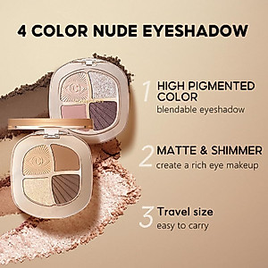 CARSLAN Eyeshadow Palette, Longlasting Eye Makeup Palettes in Matte, Shimmer Eye Shadow, High Pigmented Warm Natural sombras para ojos for Daily Use, 02 Lost Pink Brown