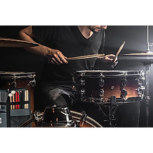 SNIGJAT Drumstick Bag with Crossbody Shoulder Strap, Large Capacity Mallet Bag with Anti-falling Pockets, Gifts for Drummers, Beginners in Band, Gig, Solid Drum Sticks Bag with Metal Hooks