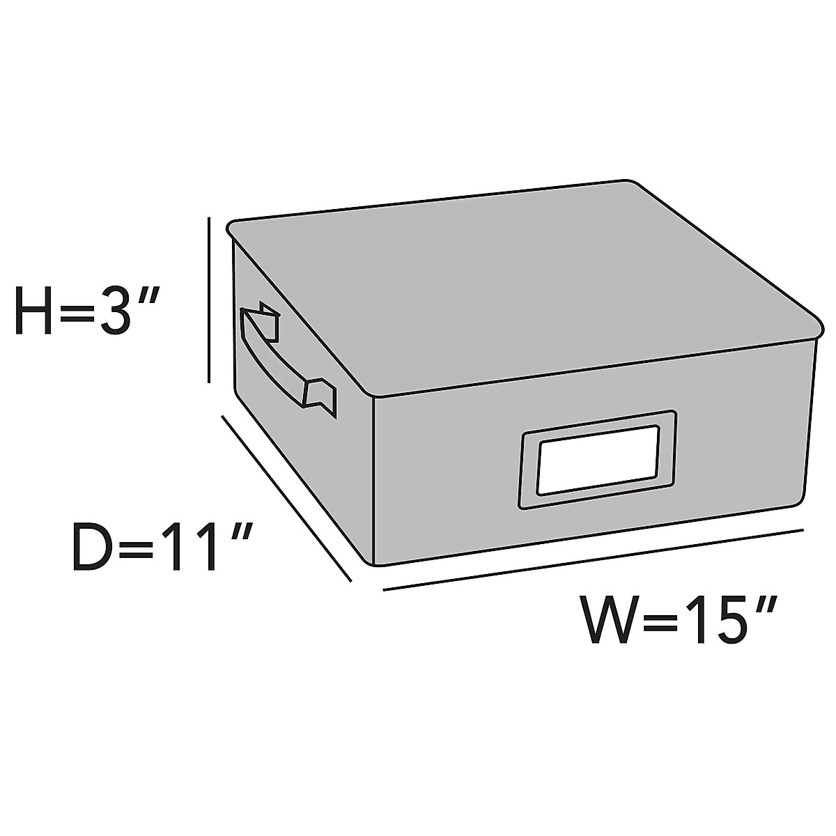 Covermates Keepsakes Flatware Storage Box – Stackable, Reinforced Handles, China Storage, Graphite