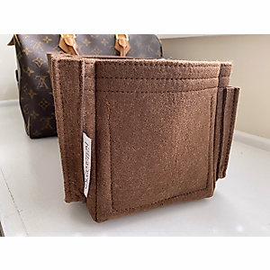 AlgorithmBags Purse Organizer Insert | designed for Louis Vuitton LV Speedy 30 35 40 25 | Luxury Liner Shaper Divider (35, Brown)