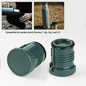 LUAATT Thermos Replacement Stopper,1 Pack Green Water Leakage Prevention Stopper For Stanley Classic Stainless Steel Vacuum Bottle(1.1 QT/1.5QT/2 QT)