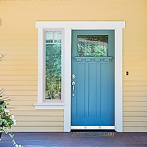 CQMMA 42 inches Door Draft Stopper Metal Under Bottom Mouse Guard Seal Strip Aluminum Noise Blocker with Rubber Sweep, Silver