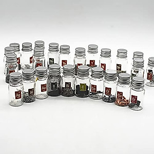 30 Element Samples in Vial Bottle Metal Non-Metal Rare Earth for Collections Vials Ampoule Combination Manganese Ni Au Te Fe V