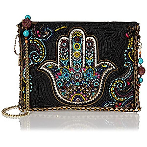 Mary Frances womens Mary Frances in Good Hands Crossbody Hamsa Handbag Bag, Multi, One Size US
