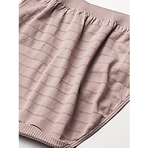 Bali Women's Comfort Revolution Microfiber Hi-Cut Panty, 3-Pack, White/Sandshell/Evening Blush Stripe, 7