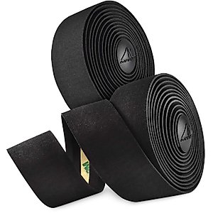 MARQUE Suede Bike Handlebar Tape – Road Cycling Bicycle Handle Bar Wrap 2PCS per Set (Black)