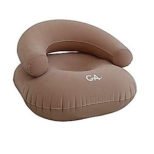 Comfort Axis Indoor/Outdoor Inflatable Lounge Chair, Perfect for Kids Rooms, Camping or Home, Design for Kids, Cappuccino, 23.5" by 23.5" by 16"