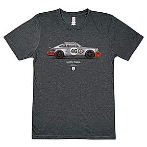 GarageProject101 Martini Racing 911 Carrera RSR (Le Mans) T-Shirt (L, Heather Black)