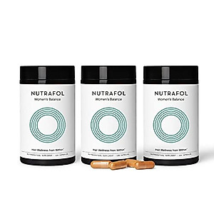 Nutrafol Women's Balance Hair Growth Supplement | Ages 45+ | Clinically Proven for Visibly Thicker Hair & Scalp Coverage | Dermatologist Recommended | 3 Month Supply