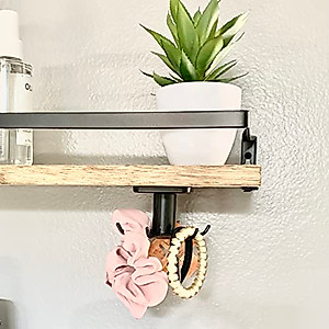 Beecora Under Cabinet Storage Hooks – Multi Hook Adhesive Hanger for Hanging Kitchen Utensil Spoon Spatula Holder Rack for Jewelry Keys Home Office Shelf Kids Bath Room Beauty Organizer [2PK Grey]