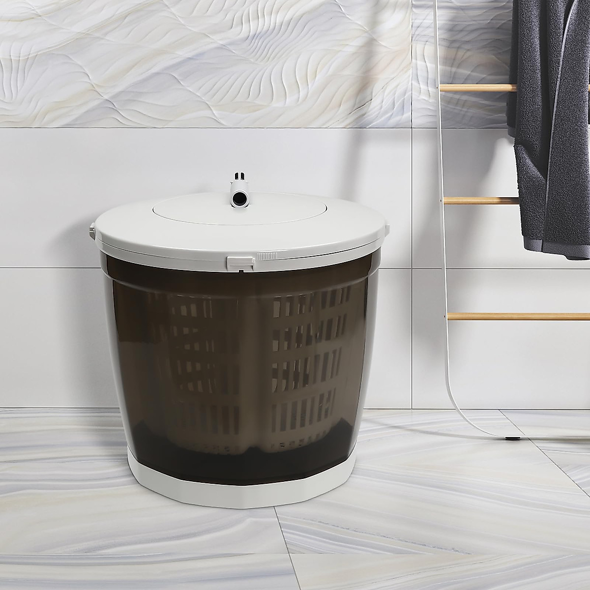 Portable Compact Spin Dryer,Portable Mini Washing Machine With Drain Hose, Spin Dryer Hand-Operated Dryer Combo For Dorms, Apartments, Camping