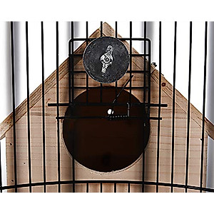 OMEM Birds Nests Parrot House Wooden Breeding Box Birdcages Stand Accessories