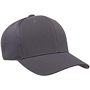 Flexfit Unisex Ultrafibre Airmesh Fitted Trucker Hat, Dark Grey, Large-X-Large