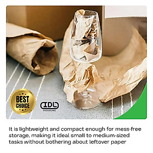 IDL Packaging 36" x 2160" (180 ft) Brown Kraft Paper Roll, 30 lbs - Quality Paper for Packing, Moving, Shipping, Crafts - 100% Recyclable Natural Kraft Wrapping Paper