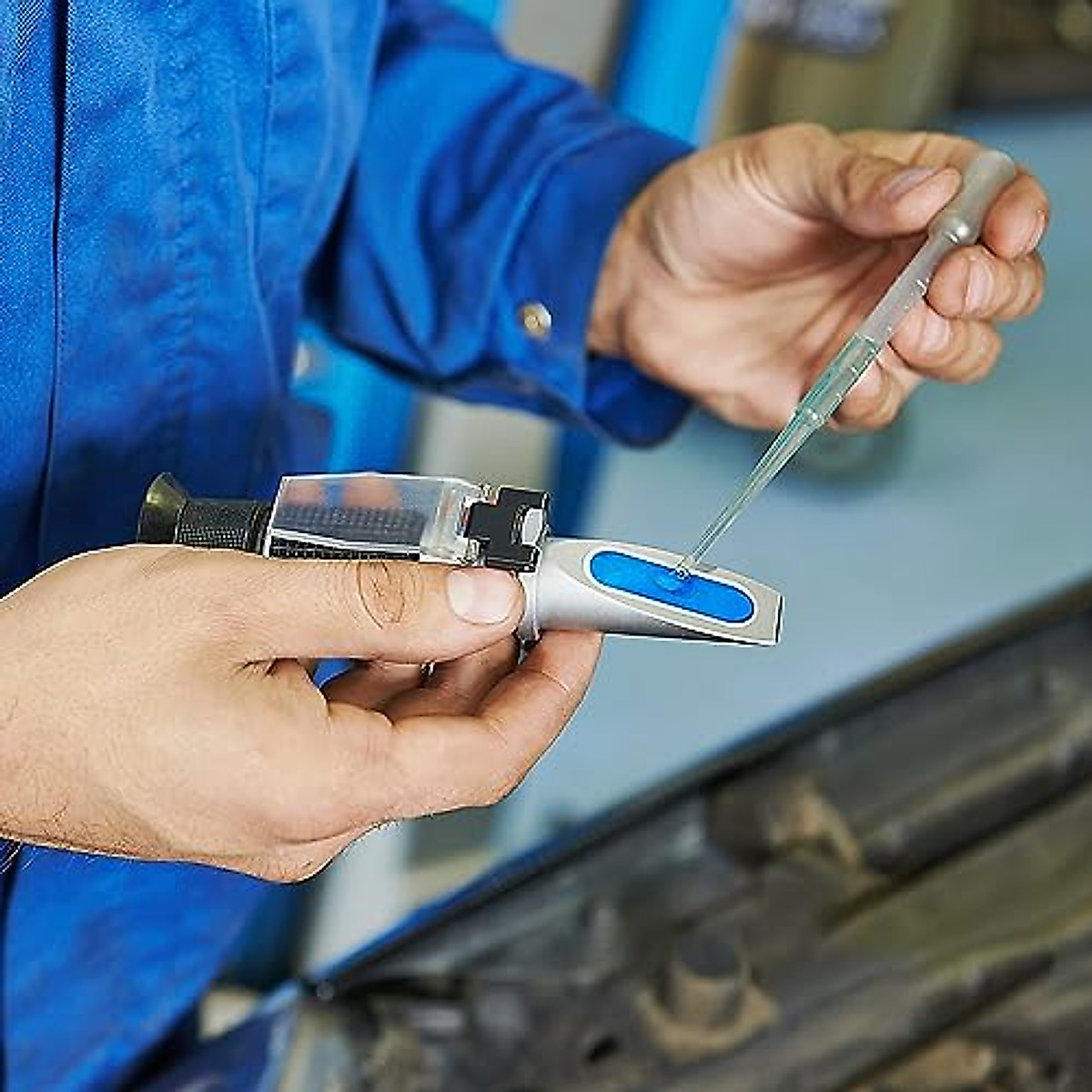 3-in-1 Antifreeze Tester in Fahrenheit Scale for Checking Freezing Point and Concentration of Ethylene Glycol or Propylene Glycol Based Automobile Antifreeze Coolant, Also for Battery Acid Condition