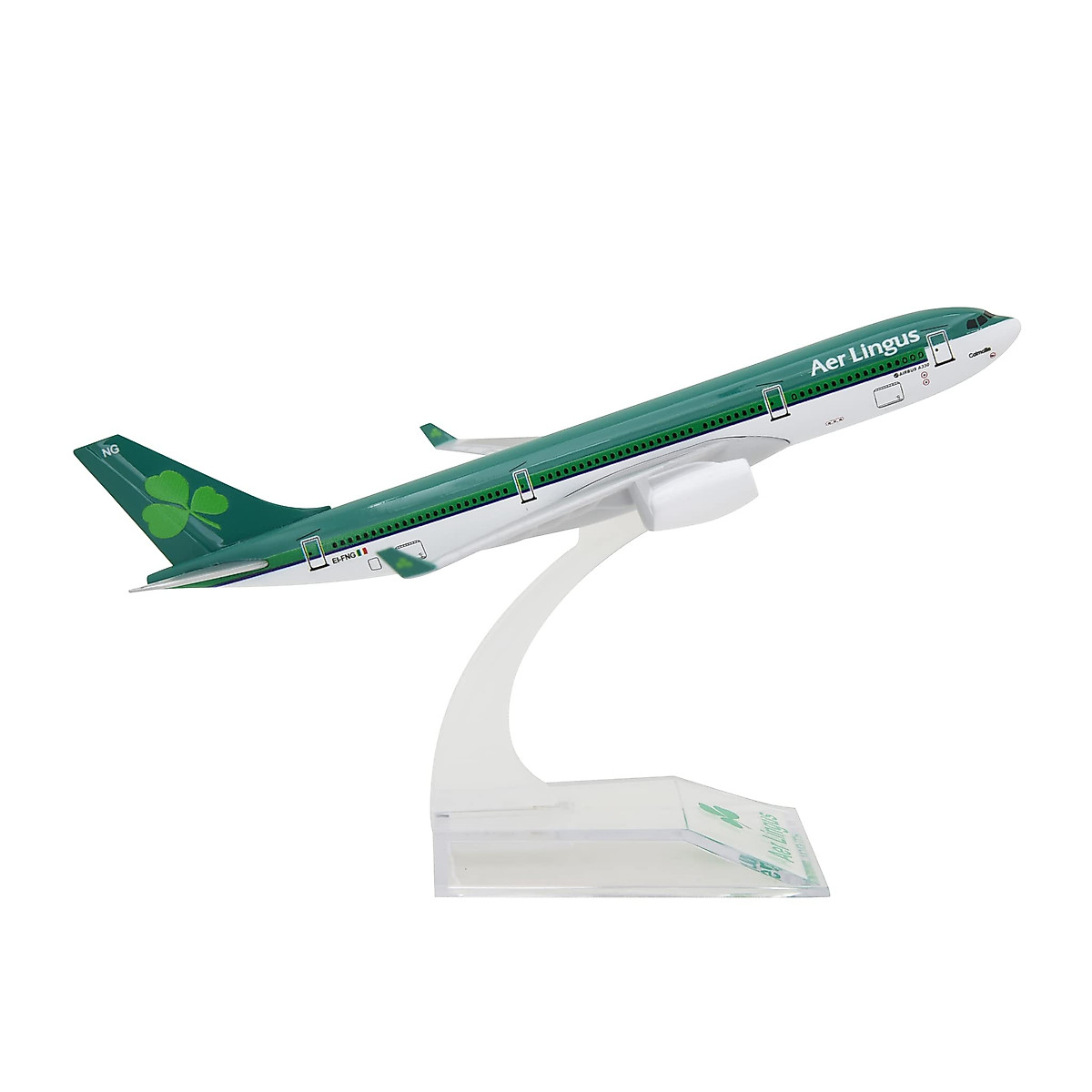 TANG DYNASTY 1:400 Air Bus A330-300 Ireland AER Lingus Metal Airplane Model Plane Toy Plane Model (Green)