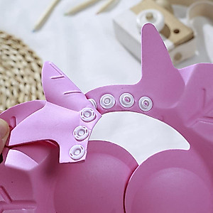 Baby Shower Cap for Washing Hair, Leaf Pattern Bath Hat for Ear & Eye Protection, Shampoo Visor Shield for Toddler Kids Child Infant (Blue), (908765)