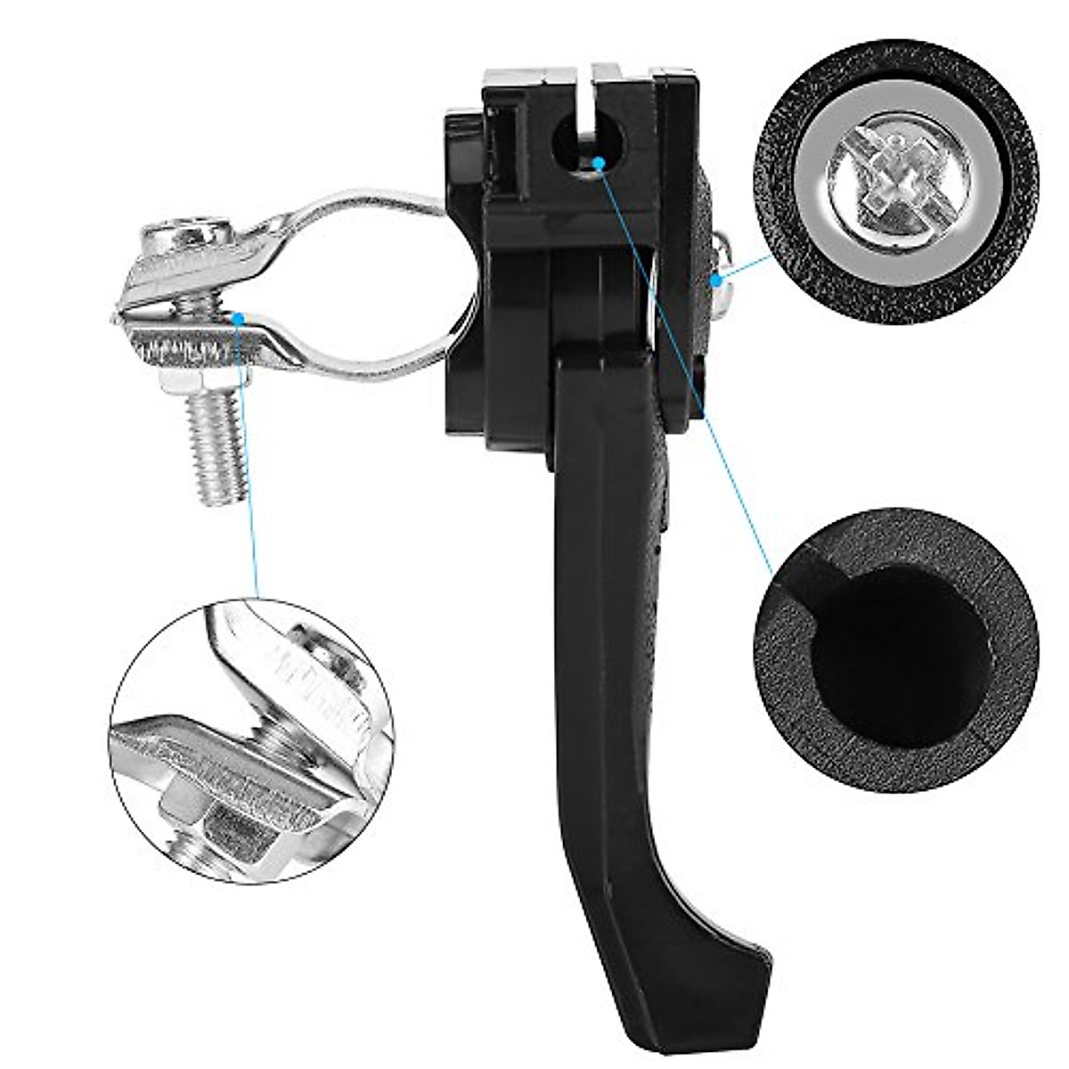 Tnfeeon Throttle Lever with Screw, Universal Mower Accessories Lawnmower Throttle Lever Fit for 23~27mm Handlebar Garden Agriculture Supply