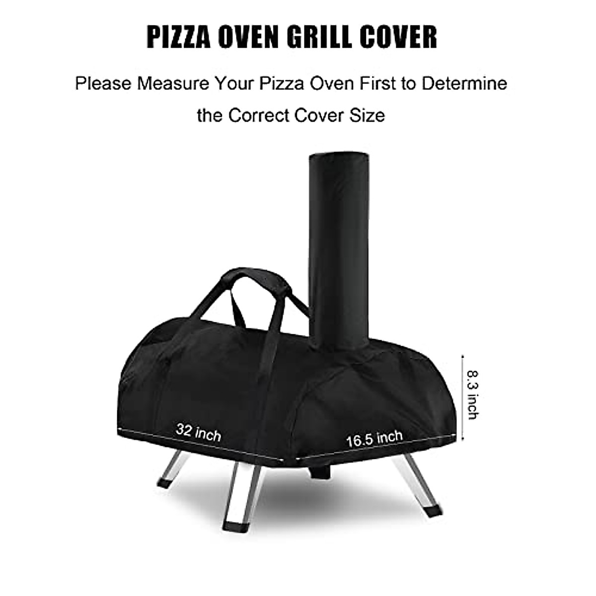 Ooni Karu 12 Pizza Oven Carry Cover Bag, Durable Waterproof Multi-Fuel Pizza Oven Cover for Outdoor Accessories Compatible with Ooni Karu 12 Pizza Oven (Black)
