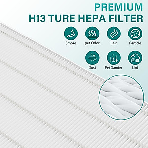 AP-1512HH Air Filter Replacement Set Compatible with Coway Airmega AP-1512HH and Airmega 200M Air Purifi-er, 2 True HEPA Filter and 4 Activated Carbon Pre-Filters, Compared to Part # 3304899