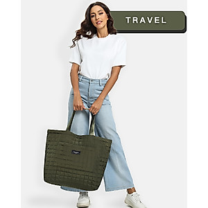 SATIN SAINT lifestyle Large Tote Bag for Women, Travel Tote Bag, Laptop Bag Handbag, Shopping Bag, Lightweight Shoulder Bag for Yoga Gym