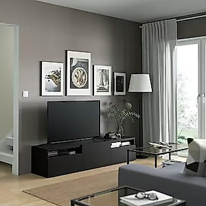TV Unit,Black-Brown/Lappviken Black-Brown, 70 7/8x16 1/2x15 3/8 "
