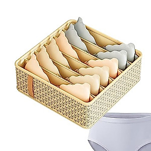 HABURN Underwear Drawer Organizer, Underwear Drawer Organizer and Closet Dividers, Clothing Storage Organizers Box, Drawer Organizer, Storage Box for Clothes, Socks, Underwear, Ties, Panties