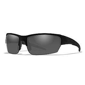 Wiley X WX Saint CHSAI08 Tactical Sunglasses Matte Black Frame with Changeable Smoke Grey Lenses Ballistic Rated