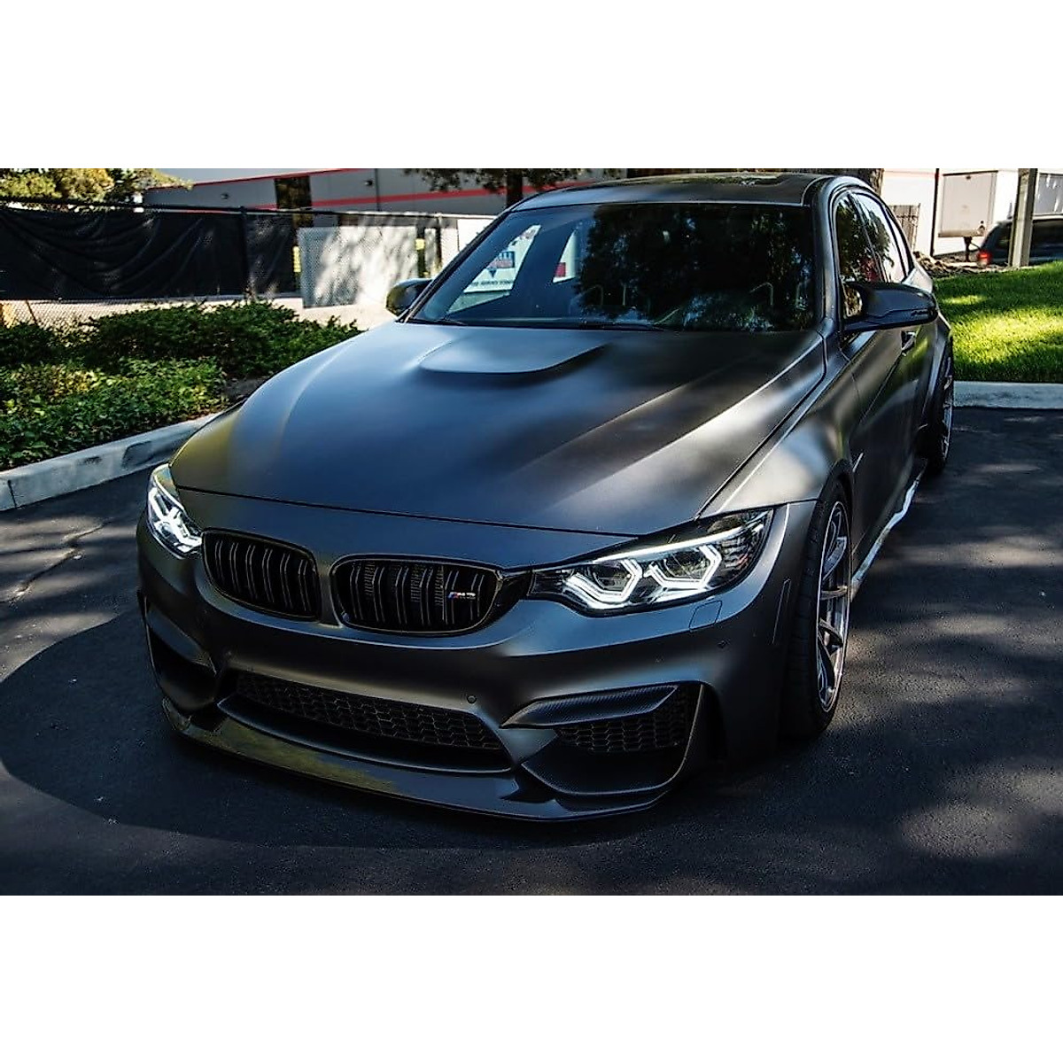 iJDMTOY 4pc Set Iconic Performance Style 7000K Xenon White Hexagon Shape LED Angel Eyes Halo Rings w/Crystal Acrylic Covers Compatible with BMW 3 Series OEM LED/Xenon Light Trims